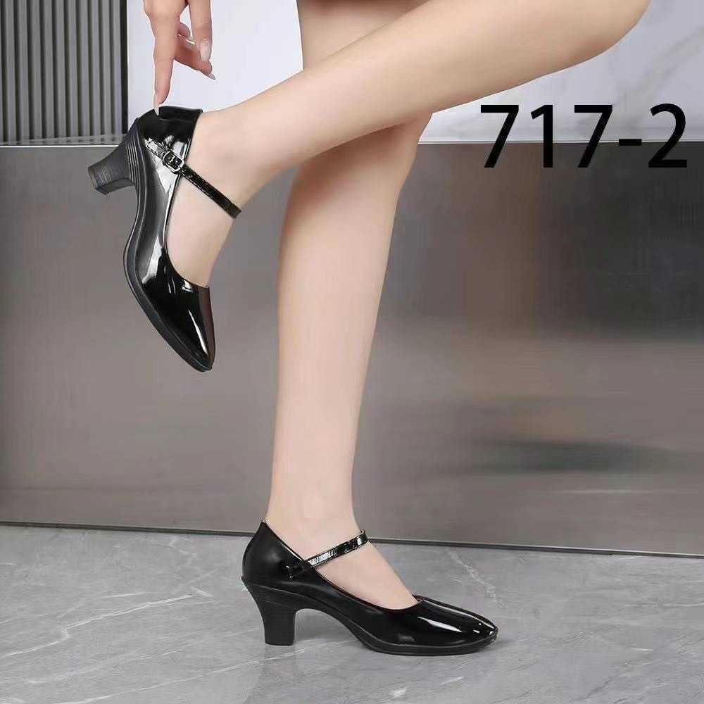 SG POINTED TOE LEATHER TRENDY WOMEN BLACK SHOES ELEGANT BLACK SHOES ...