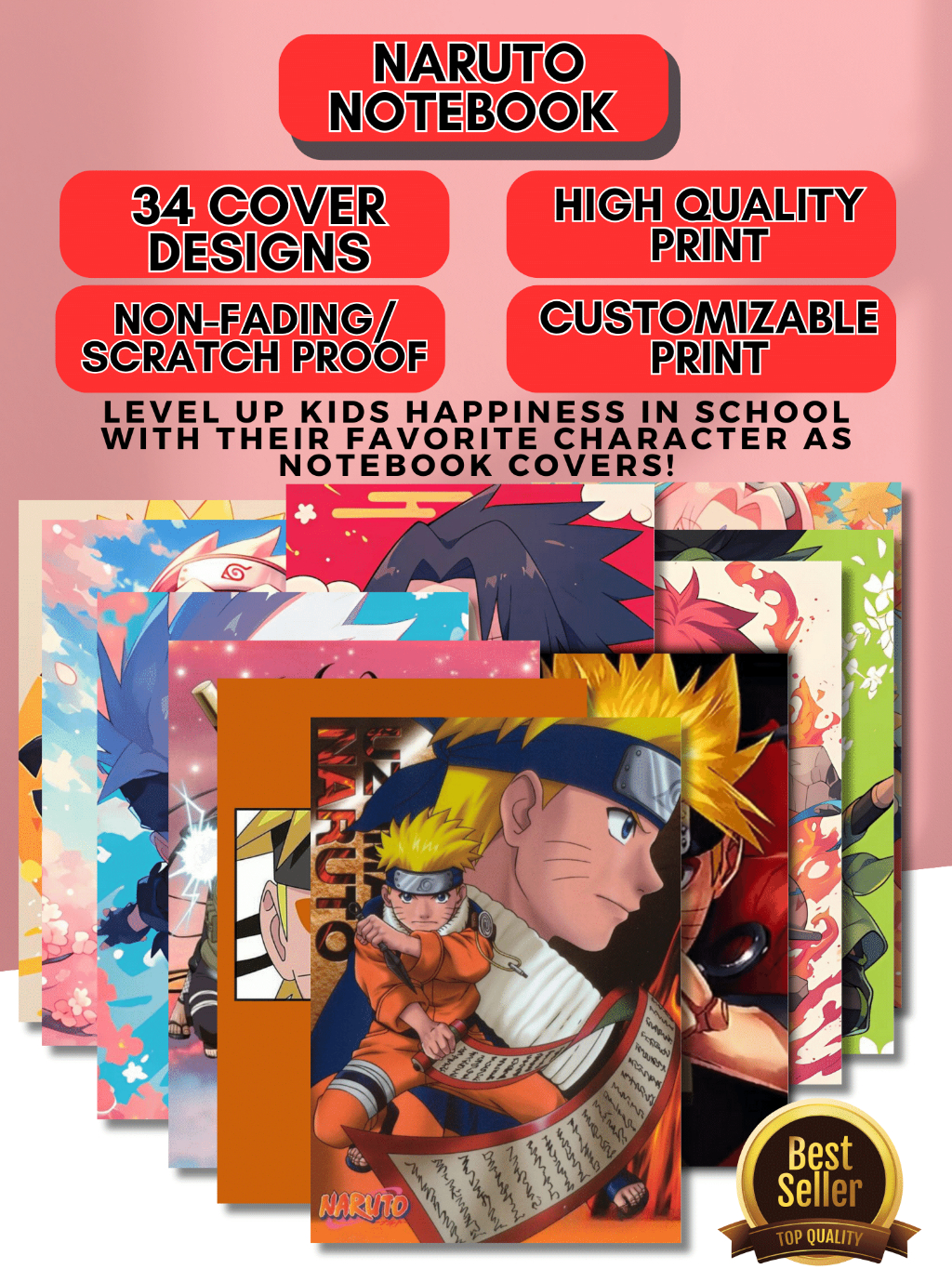 Personalized Customized notebook NARUTO design ( composition / writing ...