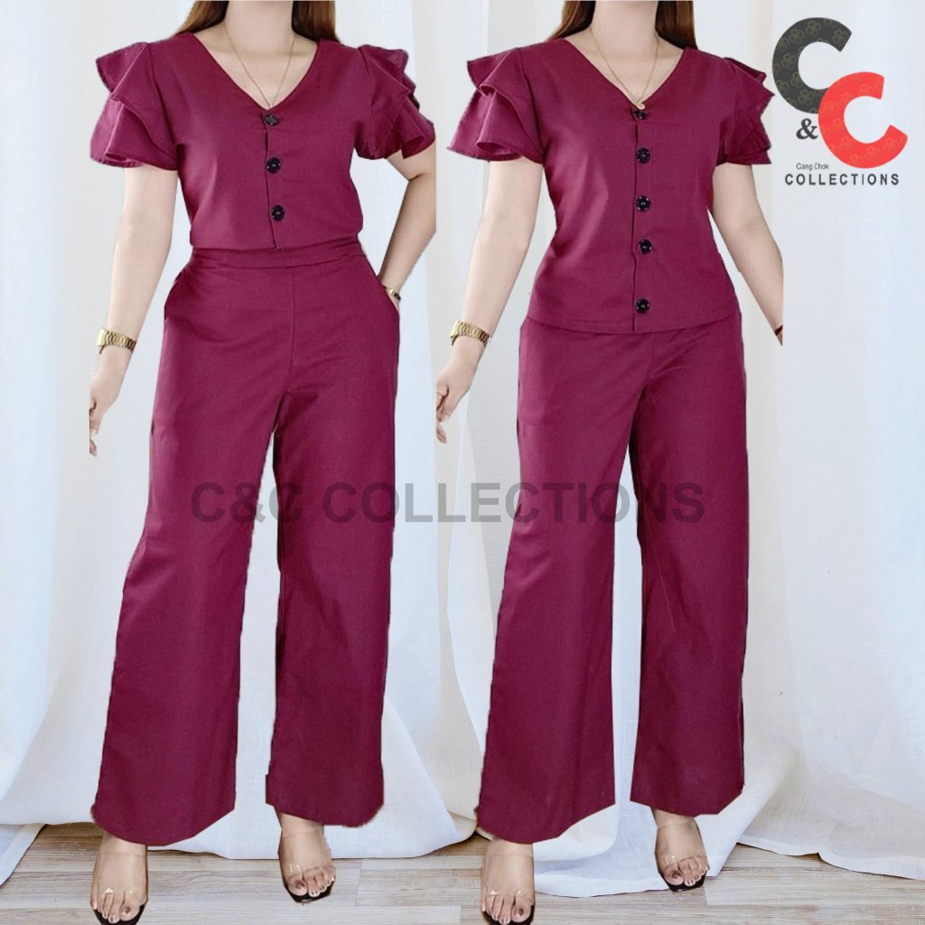 C&C | Ashley Puff terno Plus Sized | Shopee Philippines