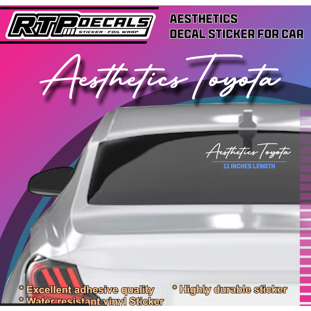 Aesthetics Sticker For Car's Cut-Out Decals Sticker Available all ...
