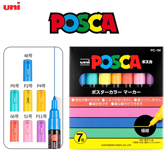 CHEAPEST PRICED (PC-1M) "PASTEL SET" ORIGINAL POSCA MARKER | Shopee ...