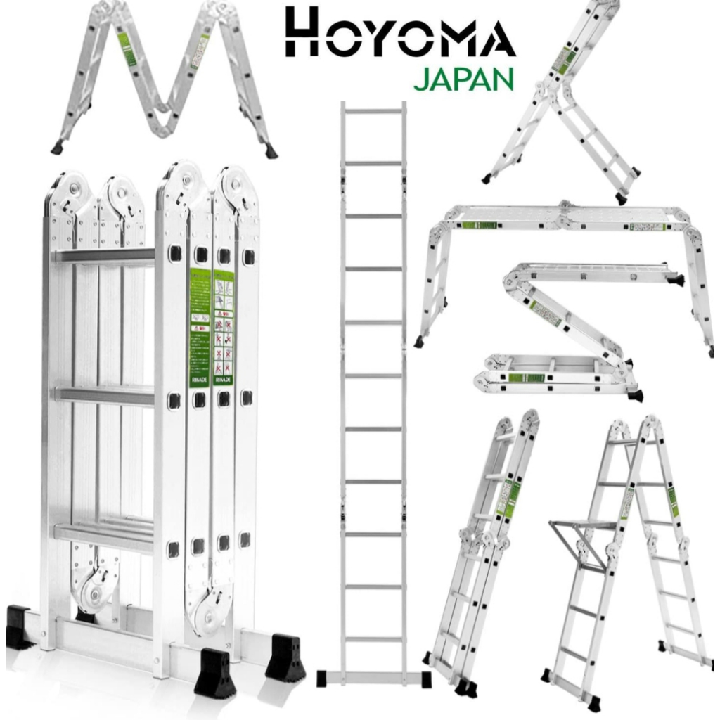 Hoyoma Japan Aluminum Ladder Heavy Duty Ladder Foldable Adjustable ...