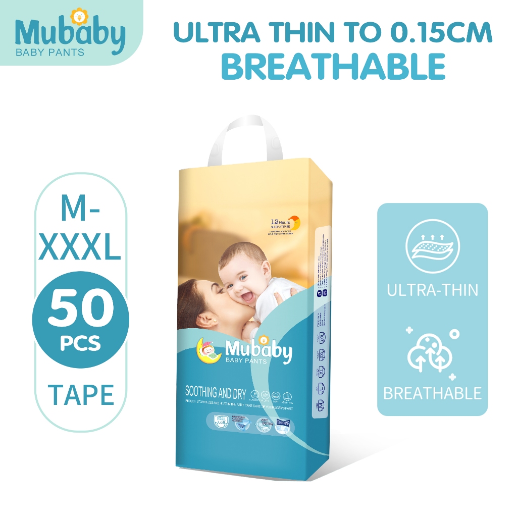 MUBaby Disposable Diaper For Baby Diaper Pants Unisex Ultra Thin And ...