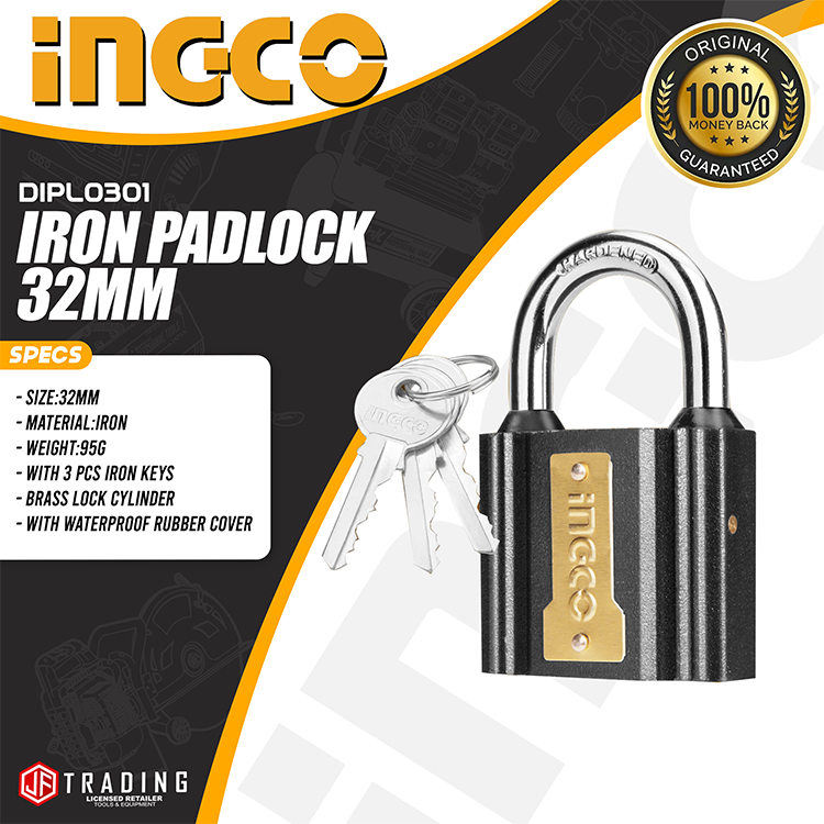 INGCO IRON PADLOCK 32MM DIPL0301 HD & HIGH QUALITY | Shopee Philippines