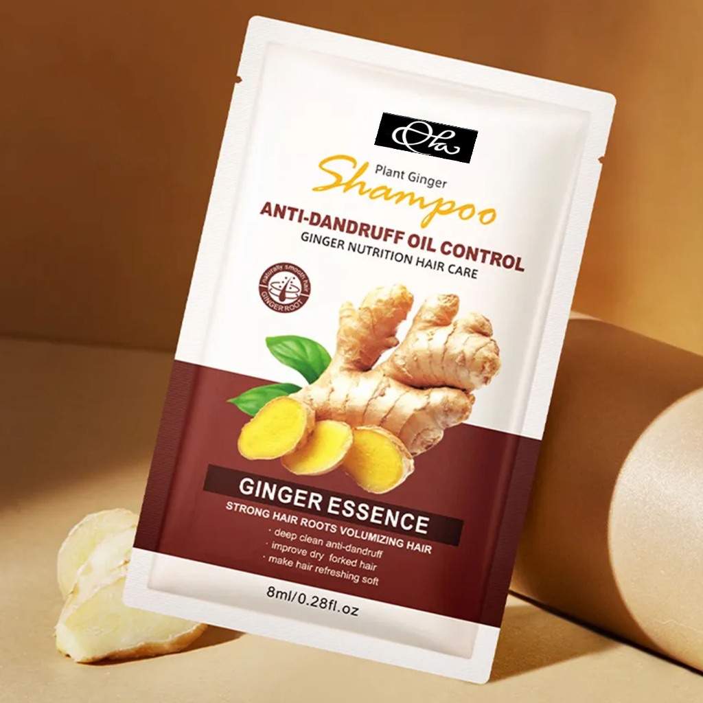 OLA Plant Ginger SHAMPOO 8ml Anti-Dandruff Oil Control Repairs Hair ...