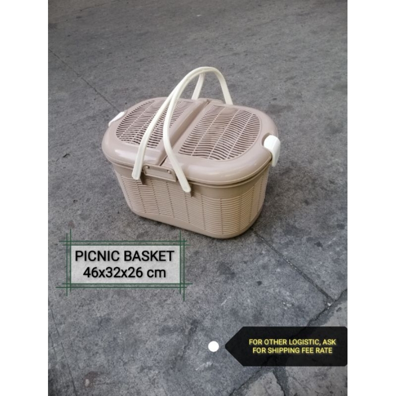 picnic basket with cover multi purpose basket (for other logistic, sf not yet included) | Shopee ...