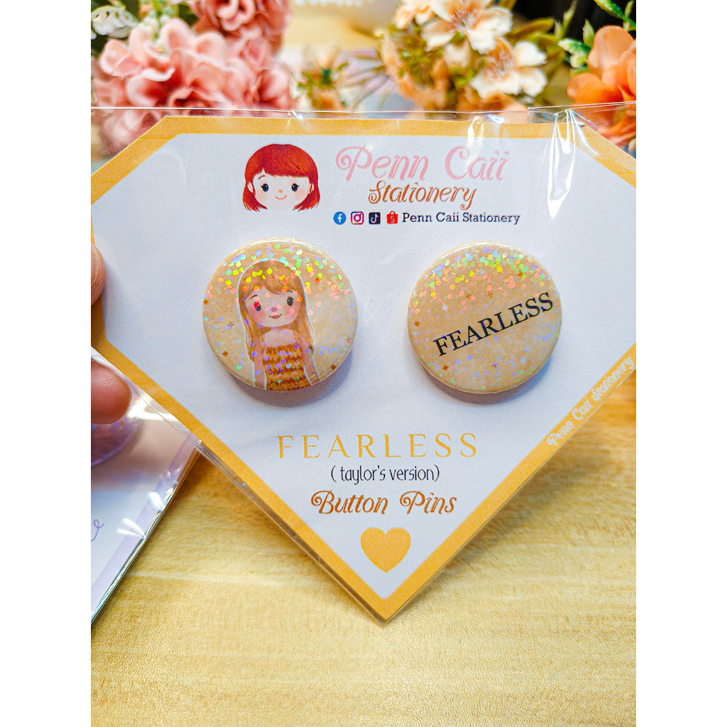 TS FEARLESS Button pin Set | Taylor Swift Merch | Button Pin | Shopee ...