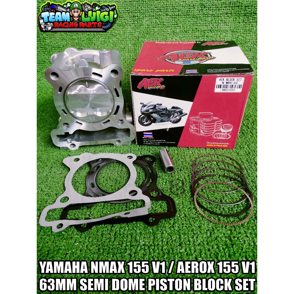 AEK YAMAHA AEROX 155 V1 63MM SEMI DOME CYLINDER BLOCK SET | Shopee ...