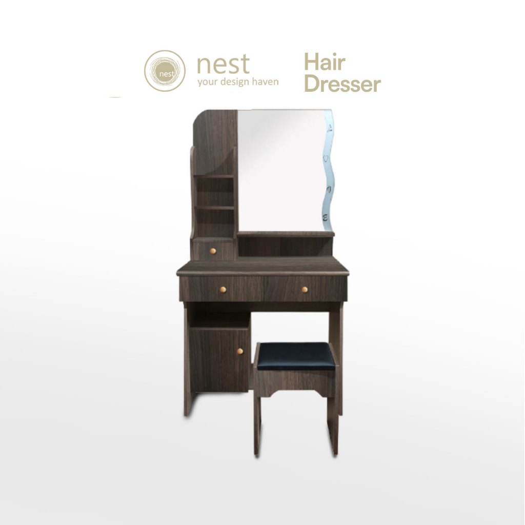 NEST DESIGN LAB Dressing Table w/ Vanity Mirror 40x80x155cm | Shopee ...