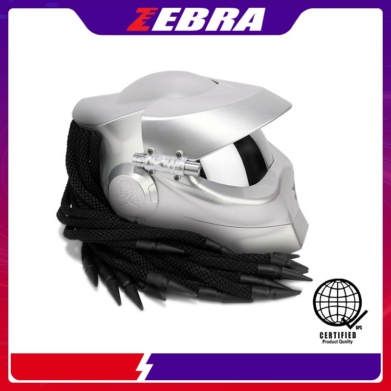 ZEBRA Motorcycle Helmets Open Face YM-211 PREDATOR Modular Motor Helmet ...