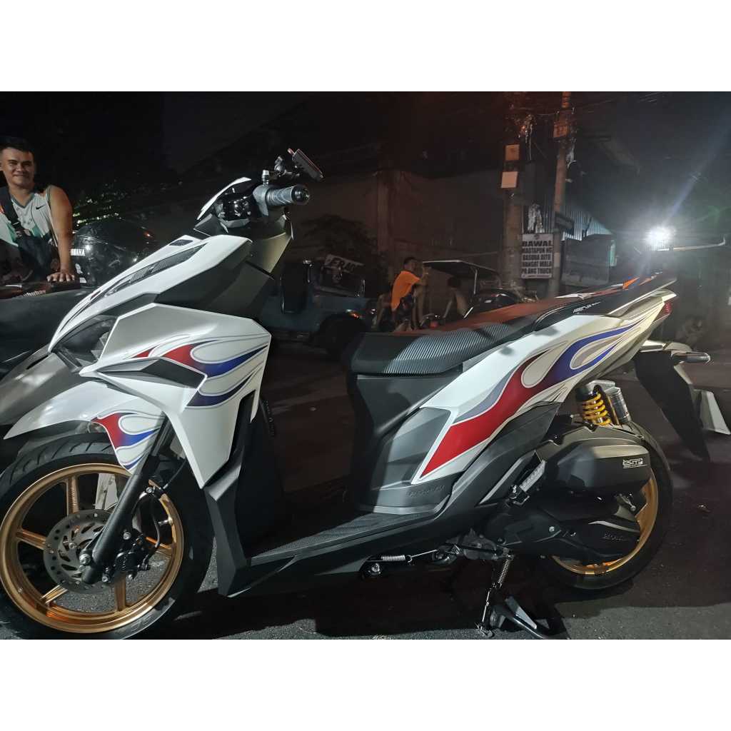 honda click v3 fire decals bikcol decals | Shopee Philippines