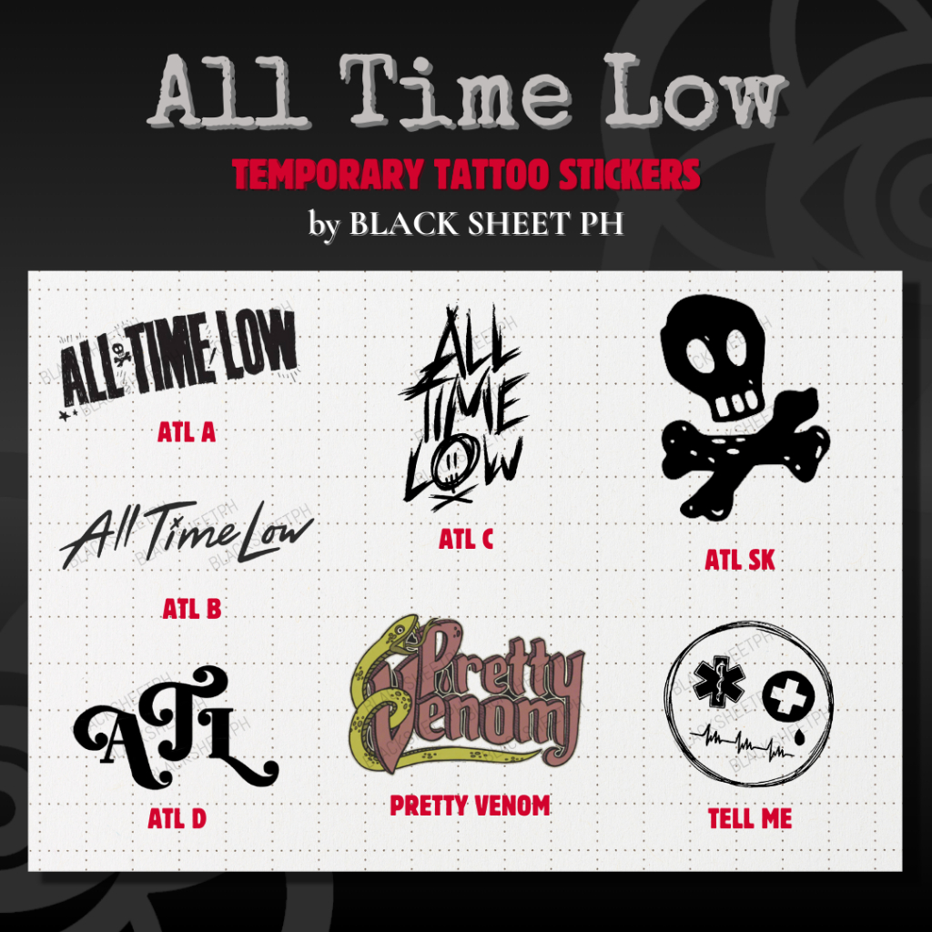 All Time Low Temporary Tattoo Stickers | Shopee Philippines