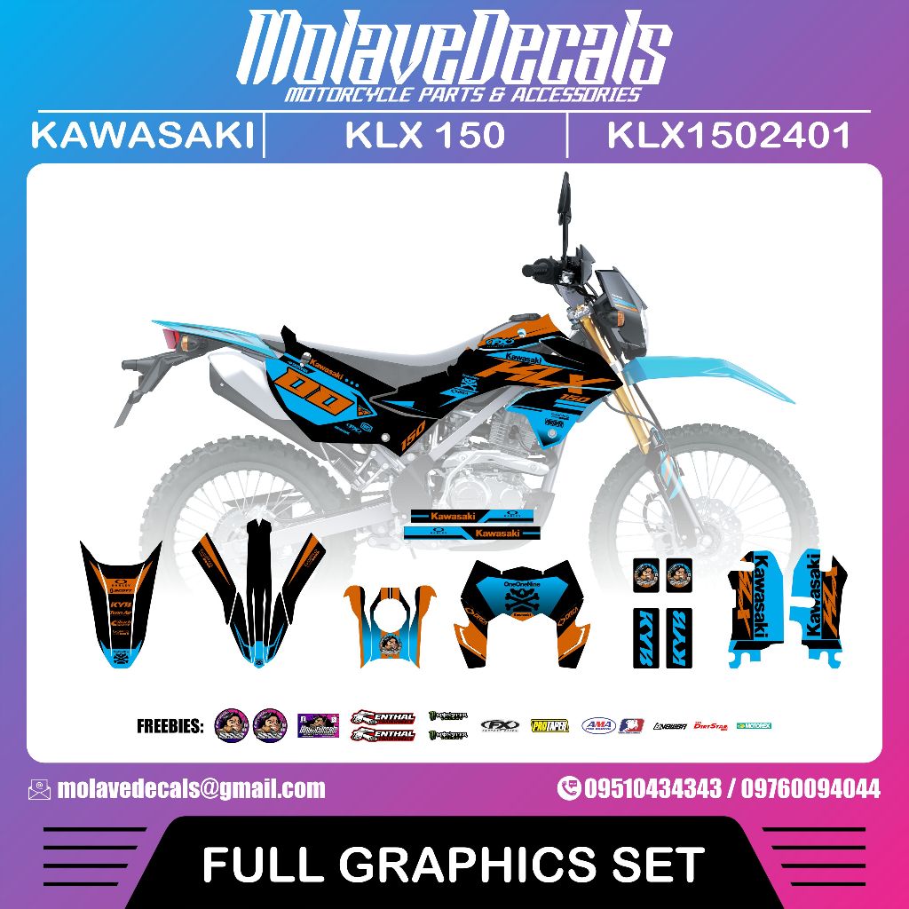 Kawasaki KLX 150 2024 Full Graphics Set KLX1502401 | Shopee Philippines