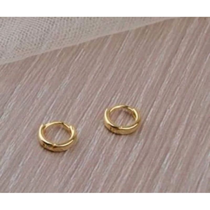 18K Saudi Gold LOOPS EARRINGS ️ PAWNABLE & COD | Shopee Philippines