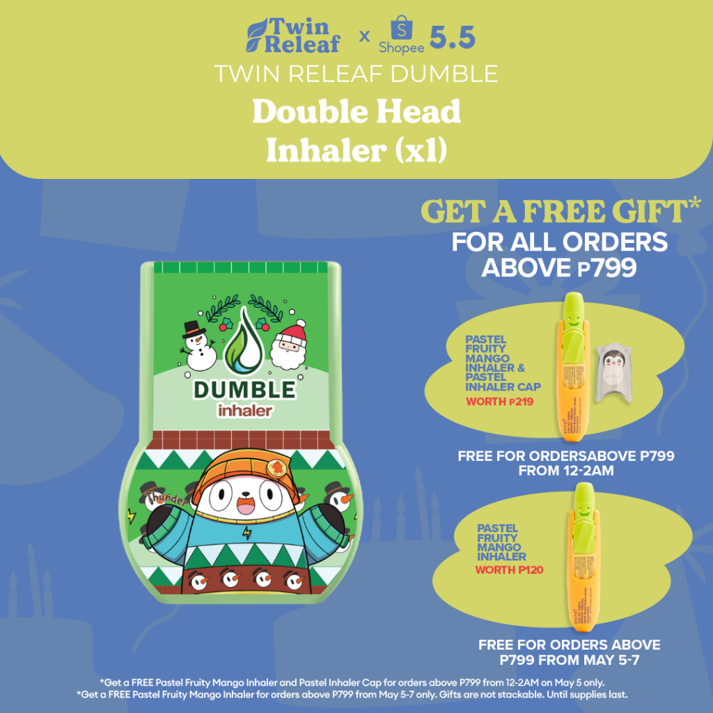 DUMBLE Double Head Inhaler [Soothing Vapors, Relieves Nasal Congestion ...