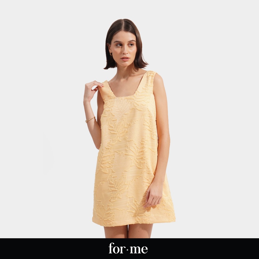 ForMe Tropical Shift Dress for Women (Light Yellow) | Shopee Philippines