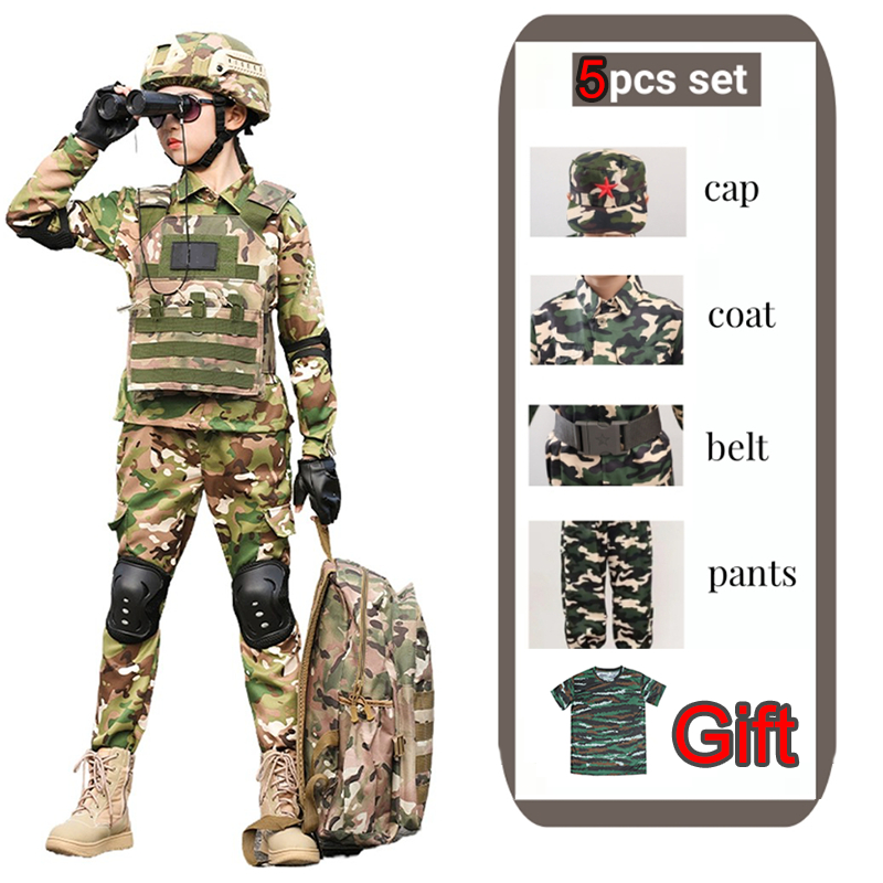 Career Army Costume For Kids Children's Camouflage Clothing Long Sleeve ...