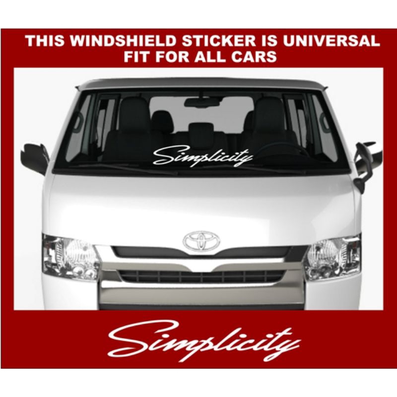 Simplicity Windshield Sticker Design for Nissan Nv350 Escapade Urvan ...