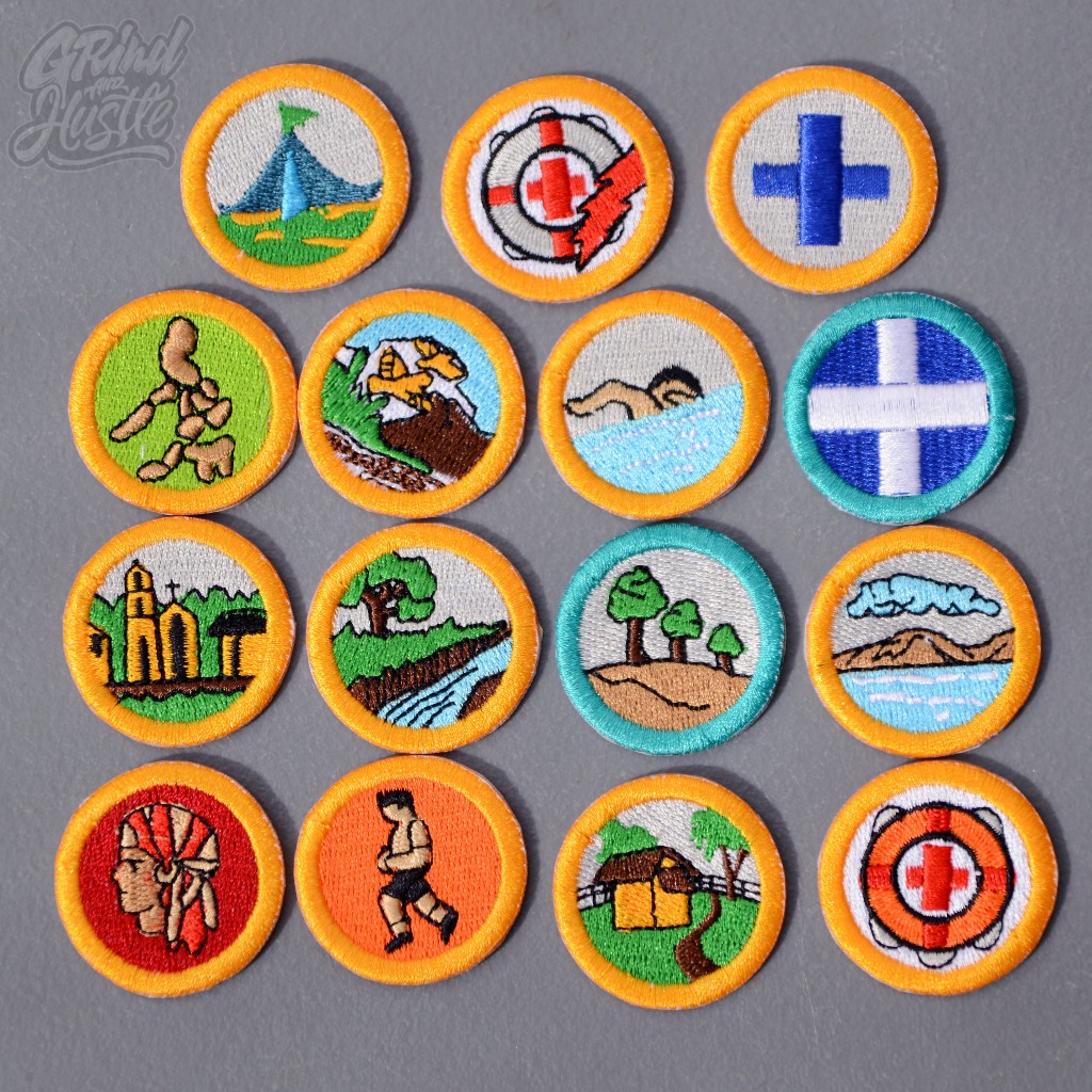 Merit Badges - Computerized Embroidered Patches (Strong adhesive iron ...