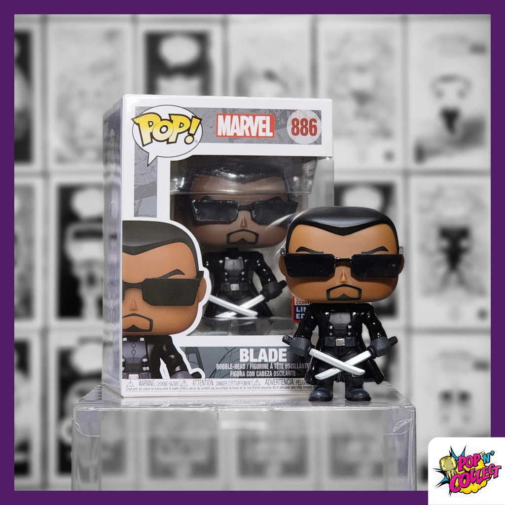 Funko Pop! Marvel - Blade 886 (2021 SCE) w/ Free Protector (Sold by Pop ...
