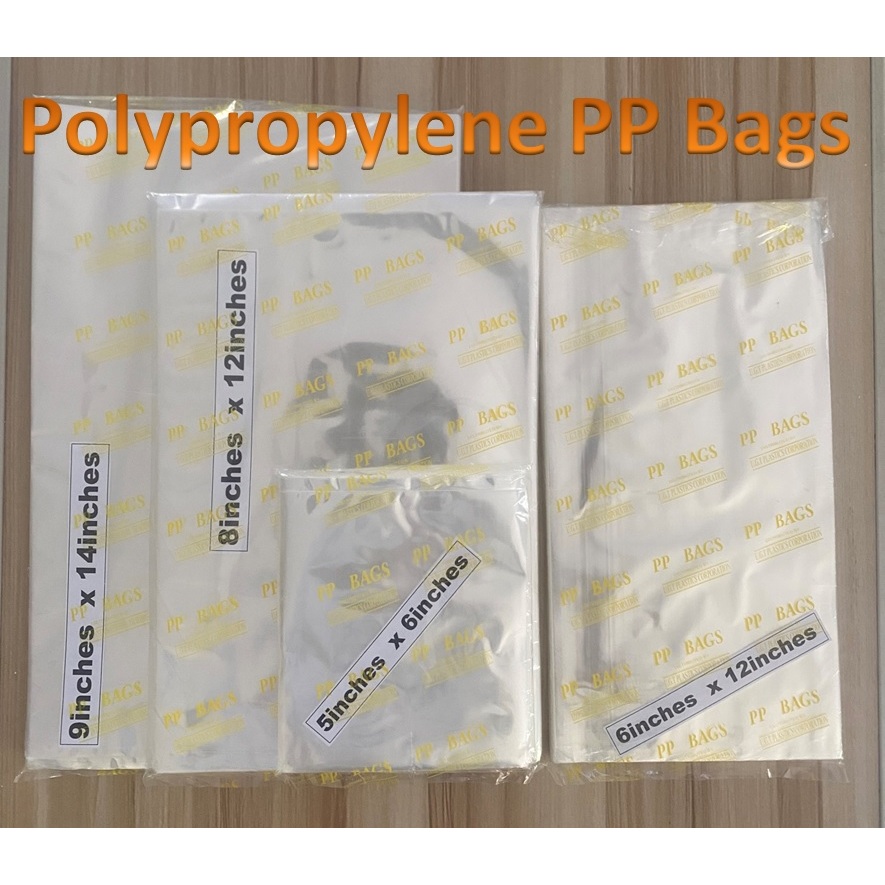 Polypropylene PP PLASTIC BAGS Clear Food Grade Thickness.003 Approx ...