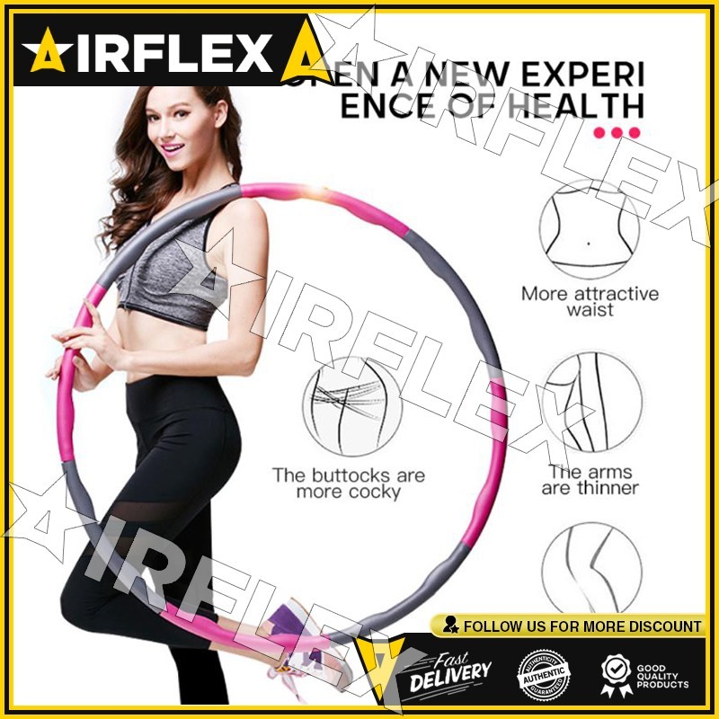 Hula Hoop Detachable Foam fitness exercise for adults burns fat around ...