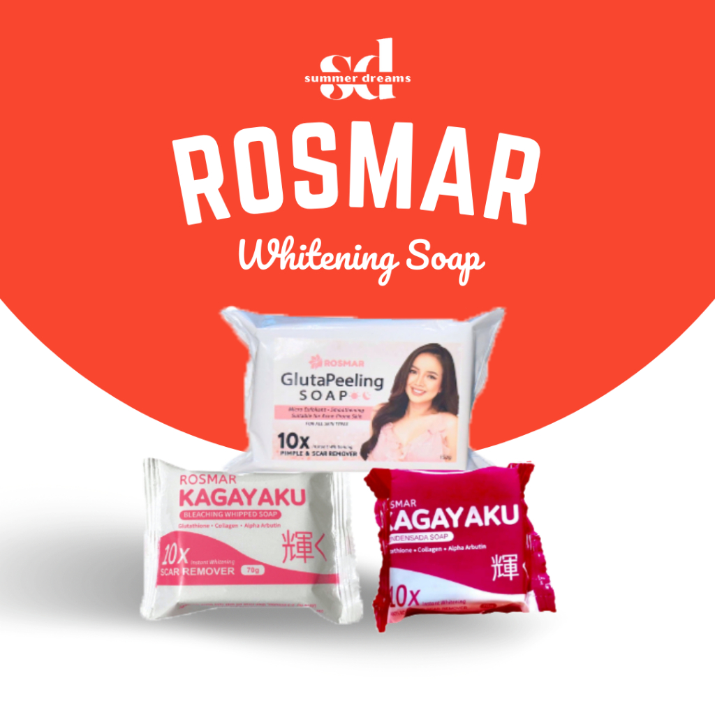 ROSMAR Kagayaku Soap 10X Whitening Scar Remover Whitening Soap | Shopee ...
