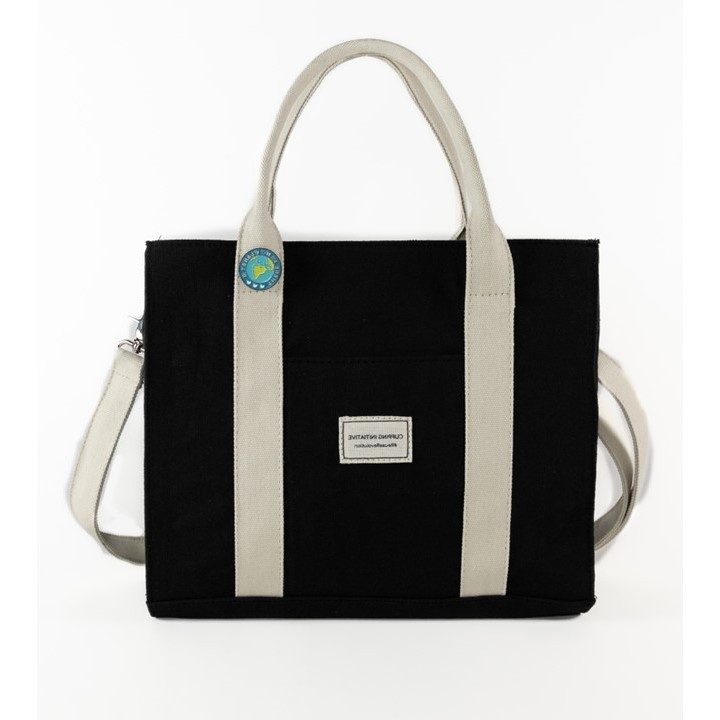 Cupping Initiative Small Tote Bag with Zipper Closure, Sling Strap and ...