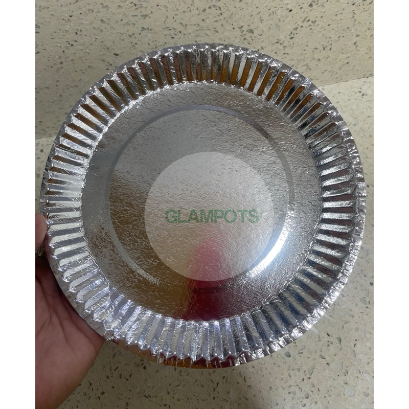 25pcs PAPER PLATE (SILVER PAPER PLATE) | Shopee Philippines