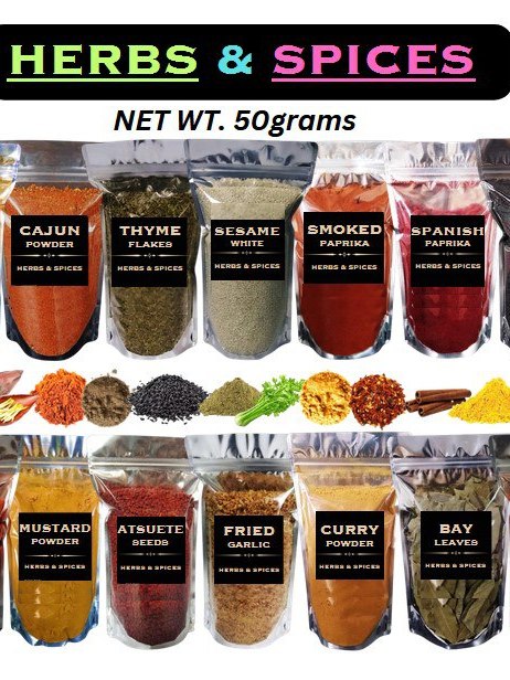 Premium herbs and spices trial pack (50grams) | Shopee Philippines