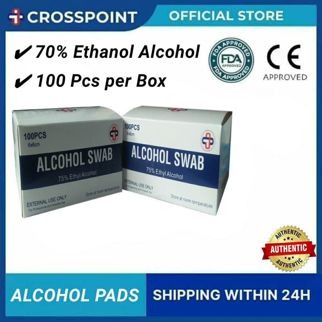Crosspoint Alcohol Pads 75% Alcohol ( 100 PCS ) | Shopee Philippines