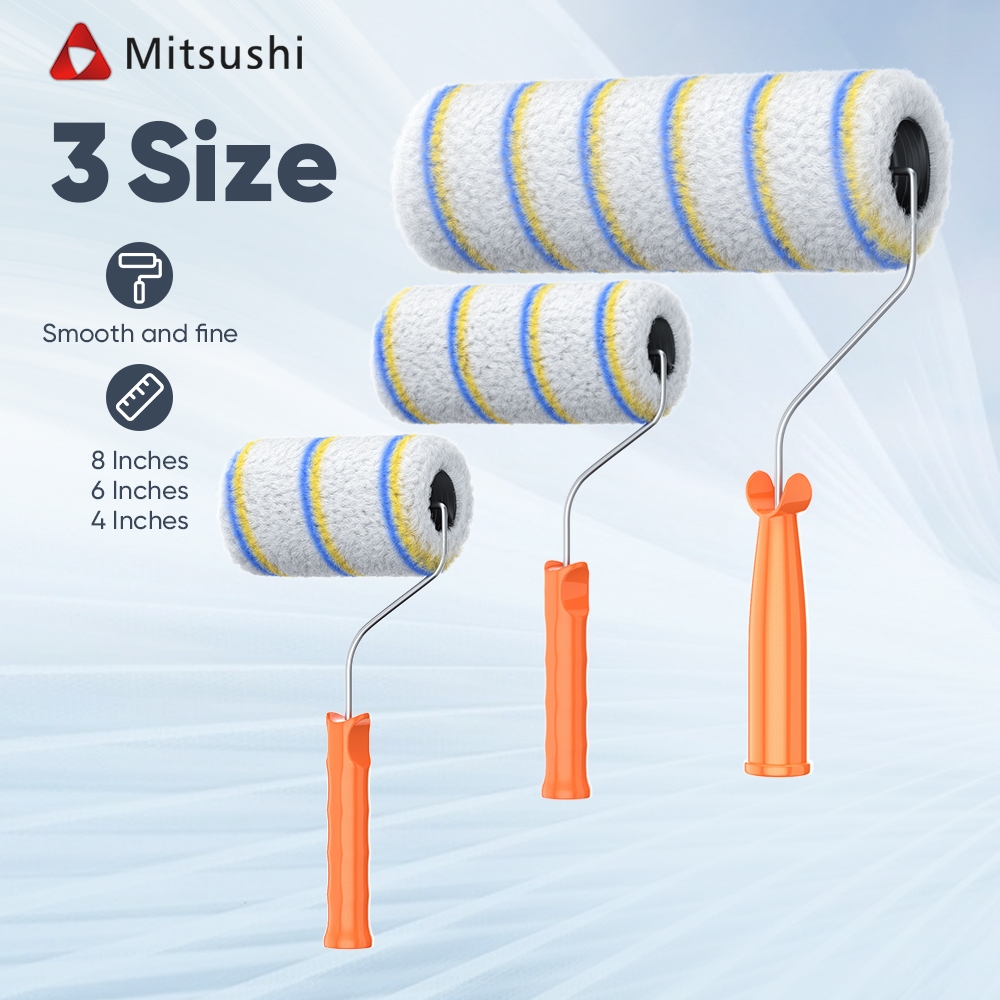 Mitsushi Roller Brush 4"6"8" With Handle Cotton Type With Handle Paint ...