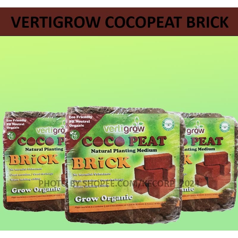 Coco Peat Natural Planting Medium Brick by VertiGrow _kc241207 | Shopee Philippines