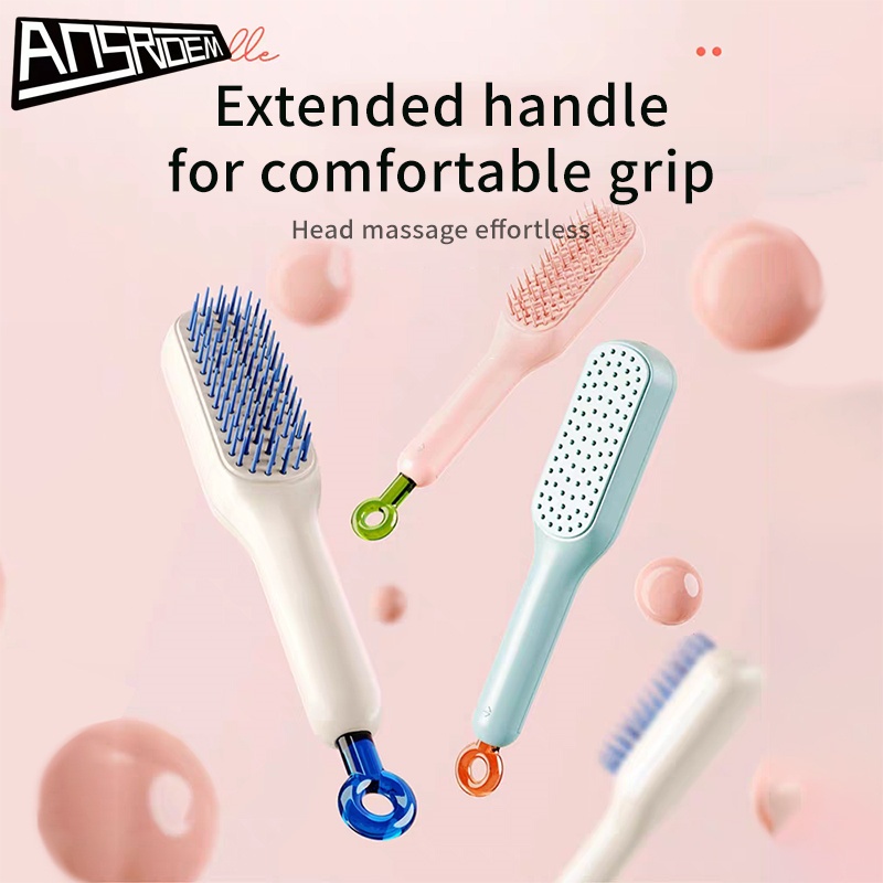 Original Magic Retractable Comb Self Cleaning Hair Brush Massage Anti ...