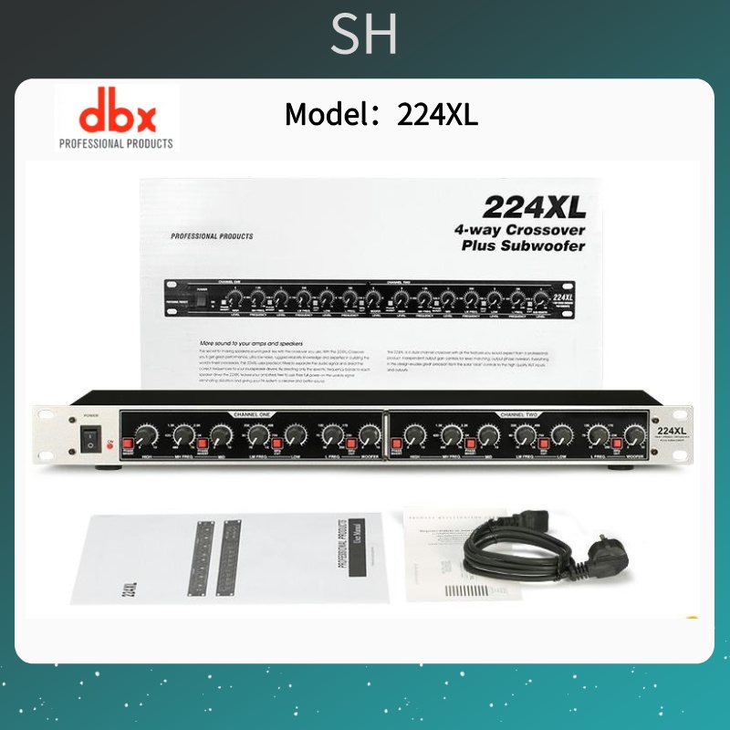 DBX 224XL Professional 4-way electronic crossover (white)Ultra low bass stage bar performance ...