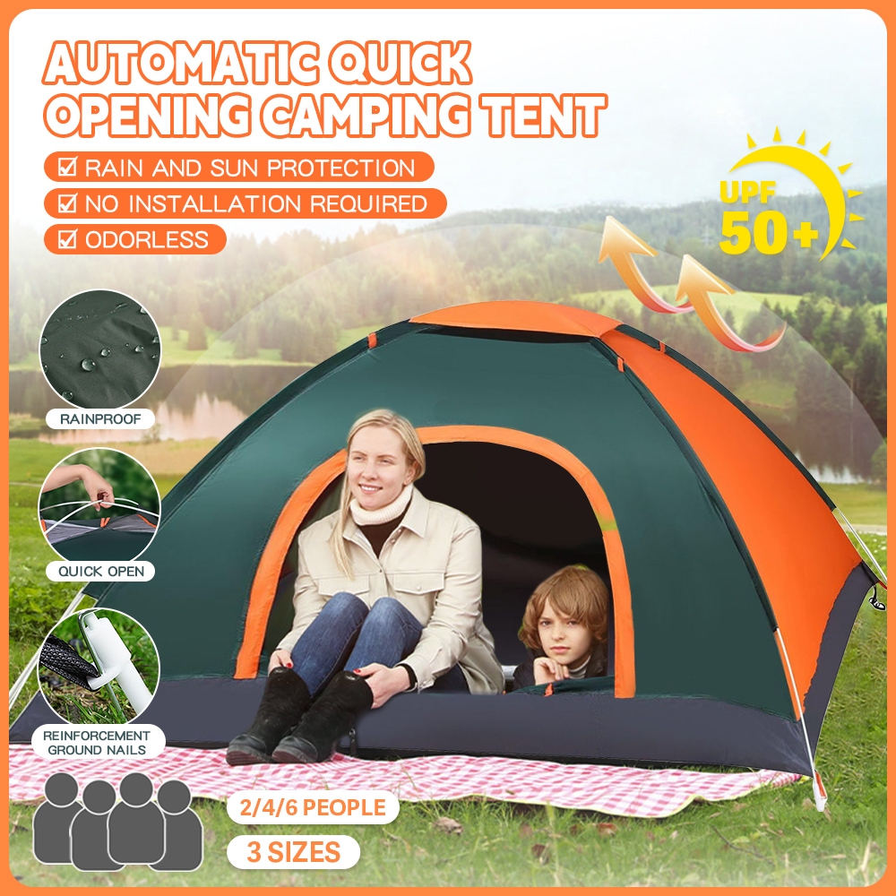 Waterproof Outdoor Camping Tent multi-color 2/4/6 person dome camping ...
