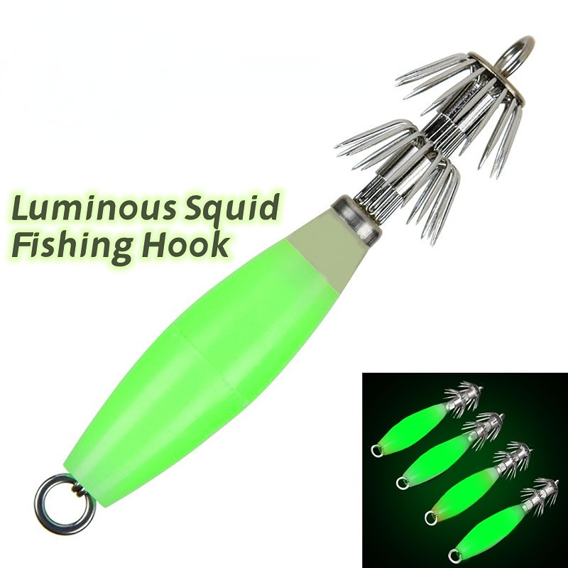 luminous squid hook umbrella hookfluorescent squid hook Octopus Fish ...