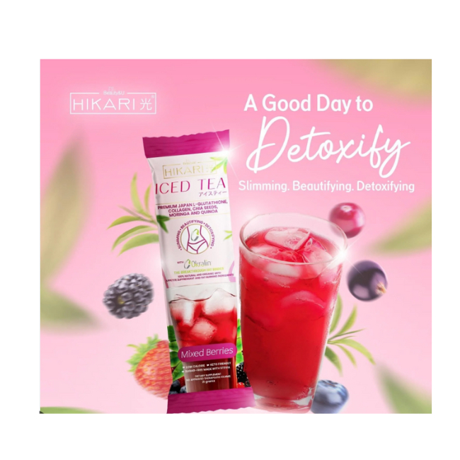HIKARI ICE TEA MIX BERRY DETOXIFY ICE TEA CONTROL APPITITE HELP LOOSE ...
