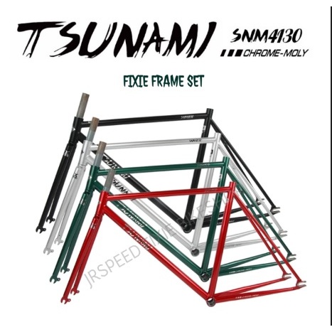 TSUNAMI SNM4130 Fixed Gear Bicycle Frameset Racing track Bike Fixie ...