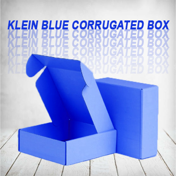 FULL KLEIN BLUE Kraft Mailer Corrugated Box ON HAND corrugated ...