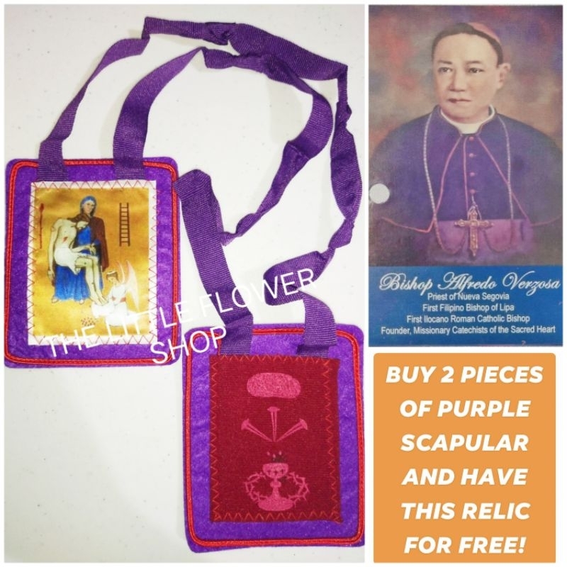 Purple Scapular of Benediction and Protection Miraculous with Free ...