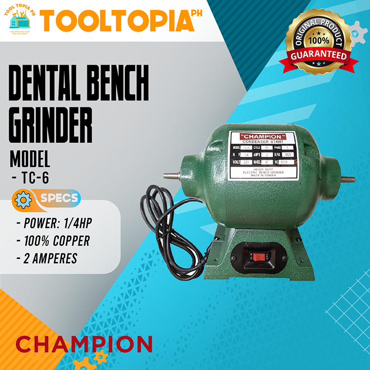 CHAMPION Dental Bench Grinder TC-6 Heavy Duty and High Quality ...