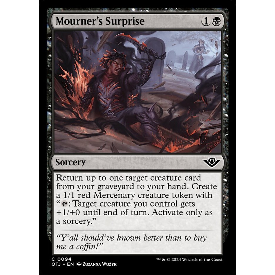 Magic the Gathering - Mourner's Surprise - MTG Black - OTJ - NM (_BKR ...