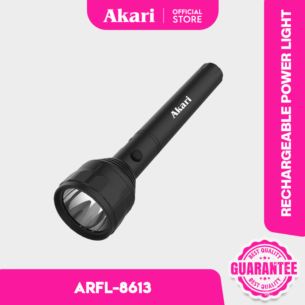 Akari Rechargeable Power flashlight (ARFL-8613) | Shopee Philippines