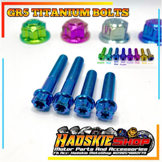 REAL TITANIUM GR5 CLICK 125/150i SWING ARM & PIPE BOLTS SET (4pcs ...