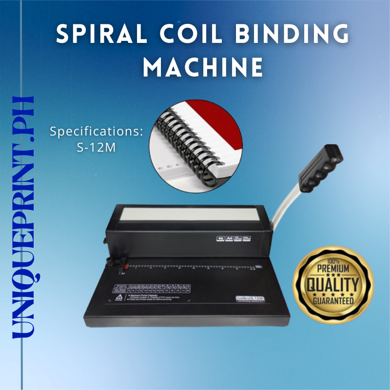 Q-S12M Spiral Coil Binding Machine A4 Size below | 46 Holes | Shopee Philippines