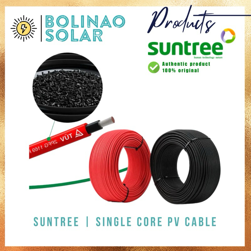 SUNTREE | Single Core PV cable 1 ROLL 100M 4mm2 / 6mm2 | Shopee Philippines