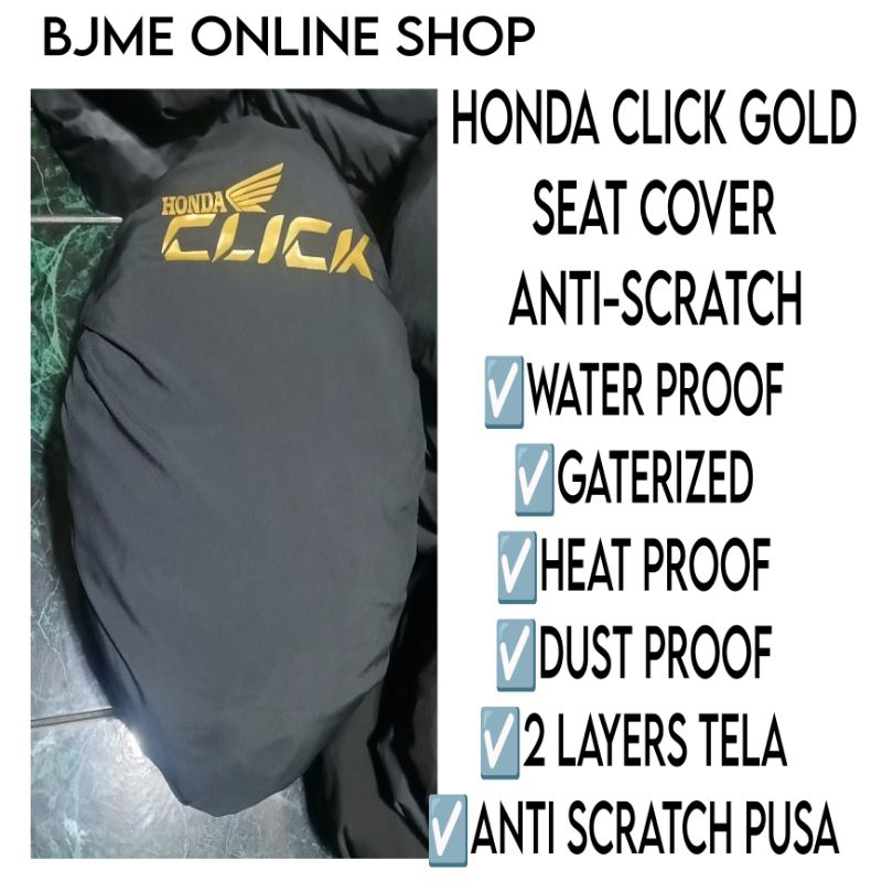 HONDA CLICK GOLD SEAT COVER ANTI PUSA ANTI-SCRATCH WATER REPELLANT 2 ...