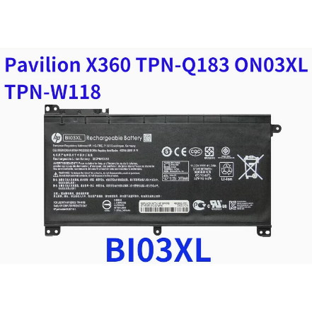 HP Pavilion X360 TPN-Q183 ON03XL BI03XL TPN-W118 Battery | Shopee ...