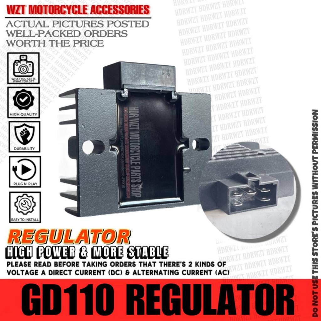 WZT SUZUKI GD110 / GD 110 REGULATOR RECTIFIER 5PINS FOR MOTORCYCLE ...